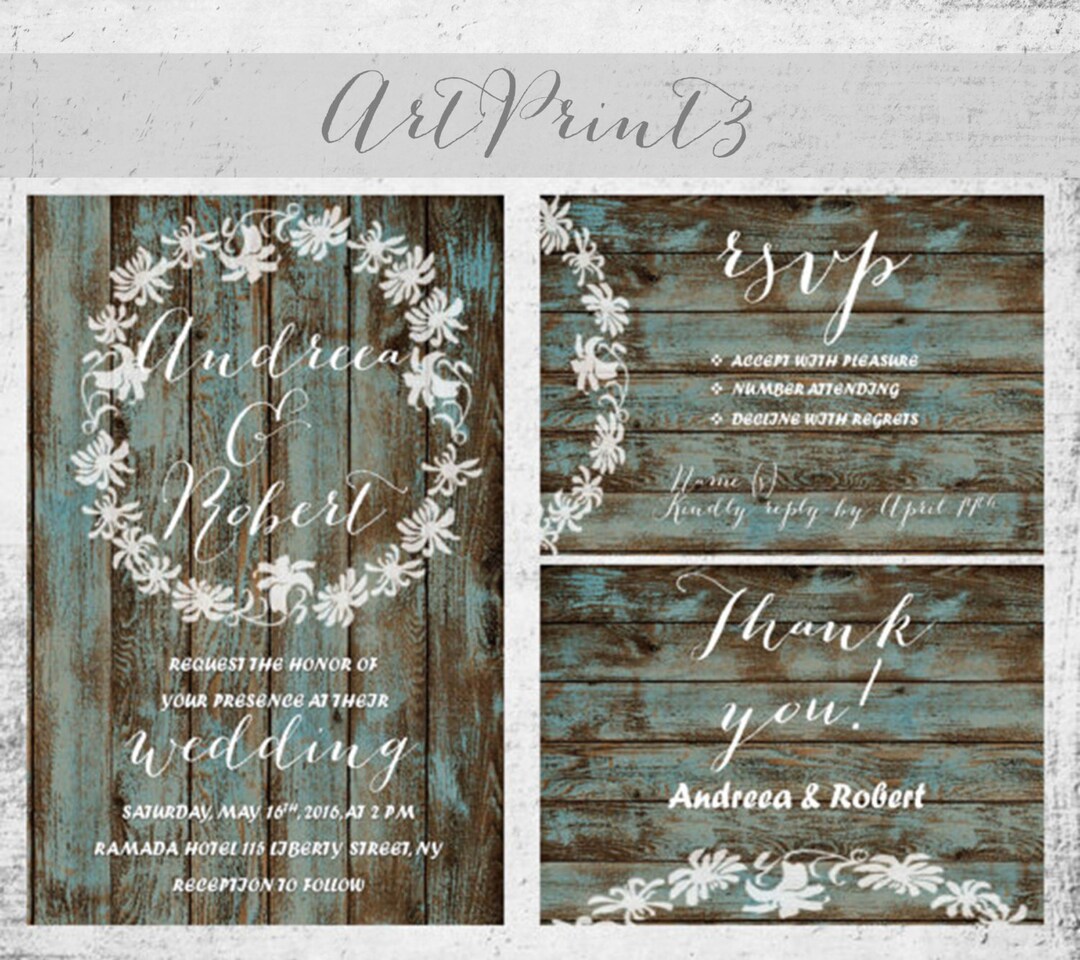 Rustic Wedding Invitation Printable Printable Wedding Invitation ...