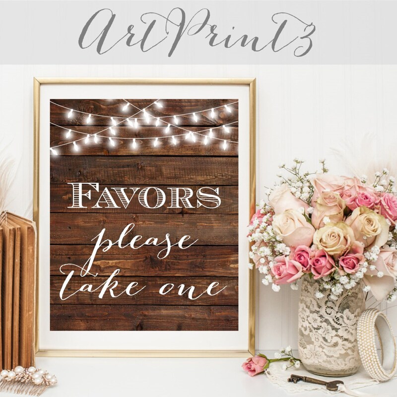 Favor Table Sign - Etsy