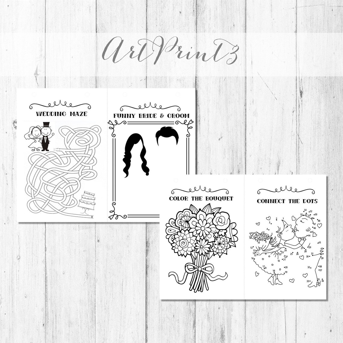 Wedding Coloring Book Instant Download Coloring Book Wedding - Etsy