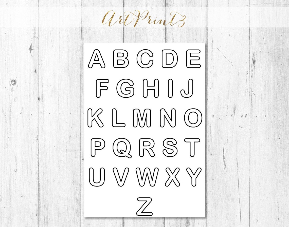 ABC Uppercase Letters, Alphabet Letters for Crafts, Coloring Alphabet ...