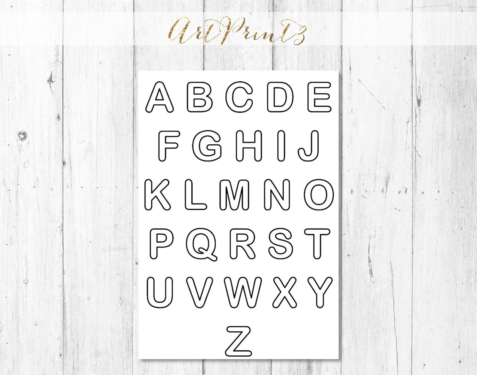 ABC Uppercase Letters, Alphabet Letters for Crafts, Coloring Alphabet ...