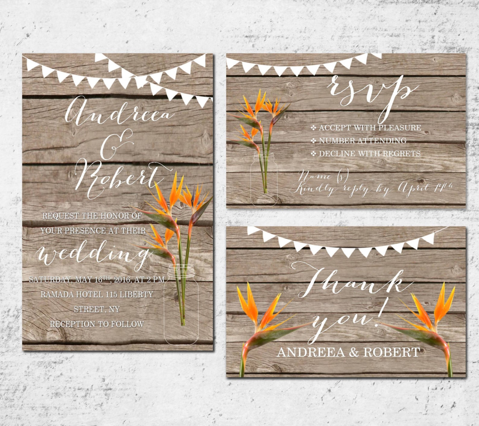 Printable Wedding Invitations Rustic Wedding Invite Suite - Etsy