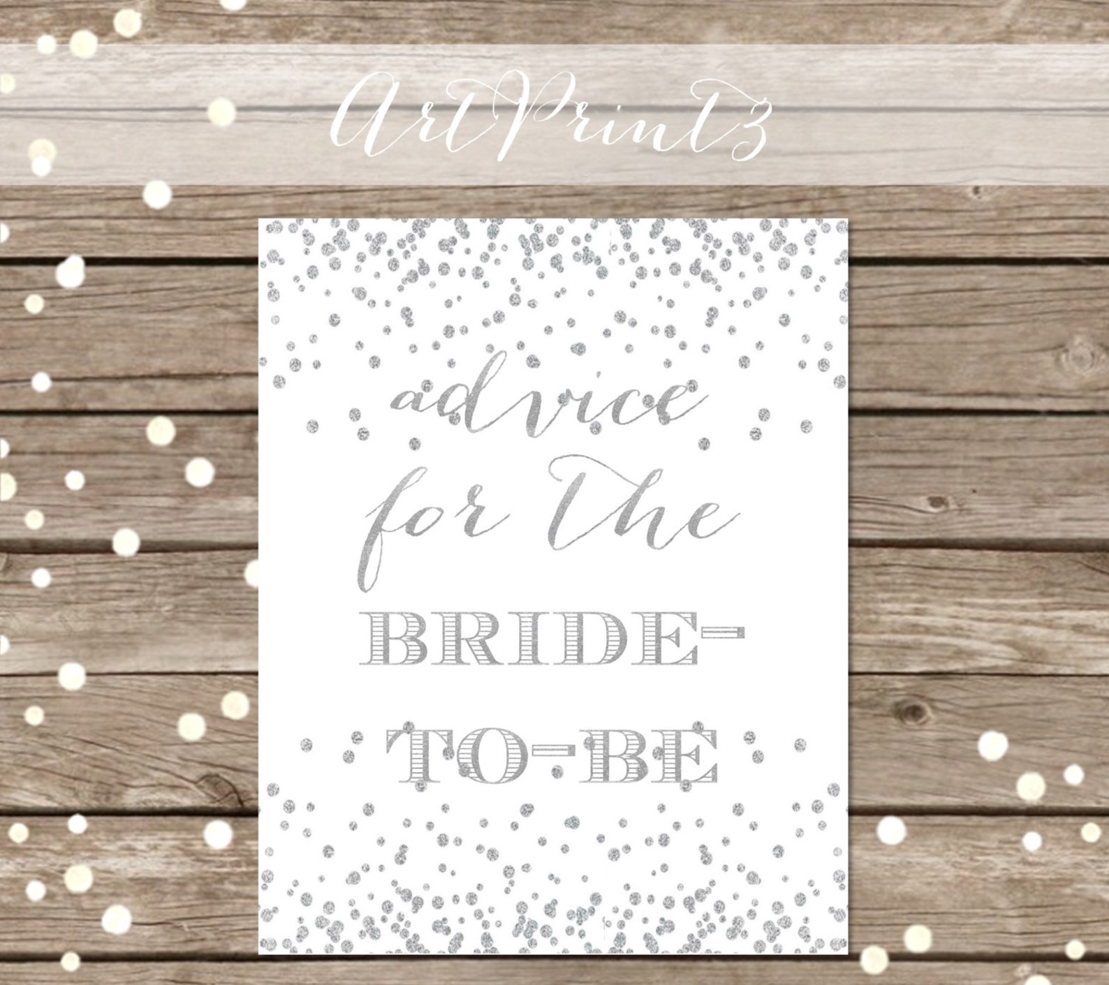 Advice for the Bride to Be Printable, Bridal Shower Advice for the ...