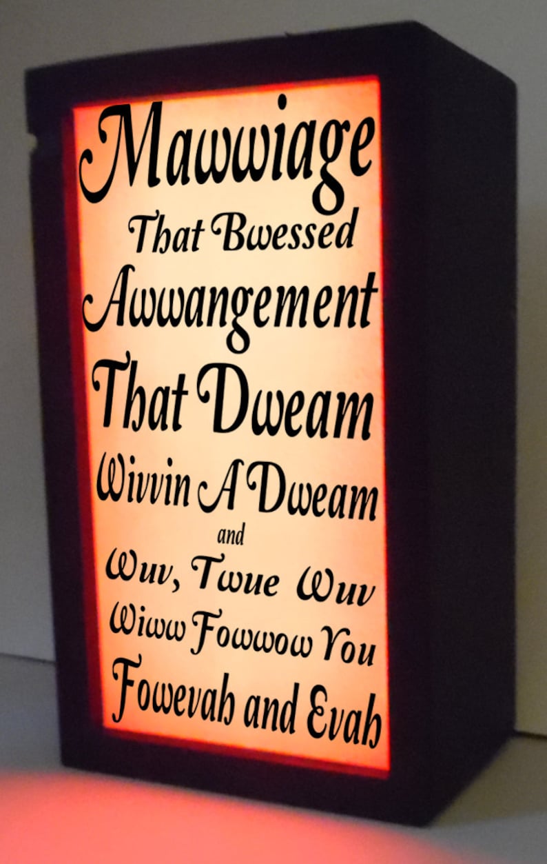 LED Light up Sign, Princess Bride Quote. - Etsy