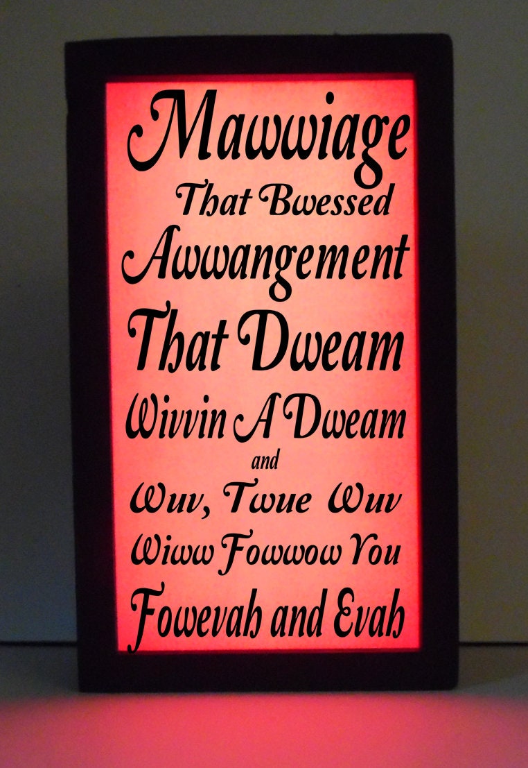 LED Light up Sign, Princess Bride Quote. - Etsy