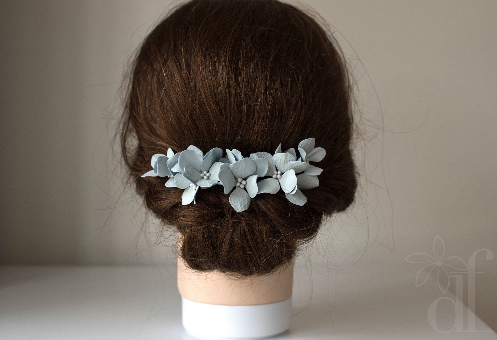 Blue Wedding Hair Hydrangea Hydrangea Hair Pin Wedding Blue Grey ...