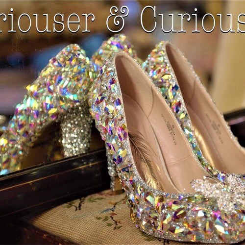 NEW Cinderella 2015 Glass Slippers With Butterflies - Etsy