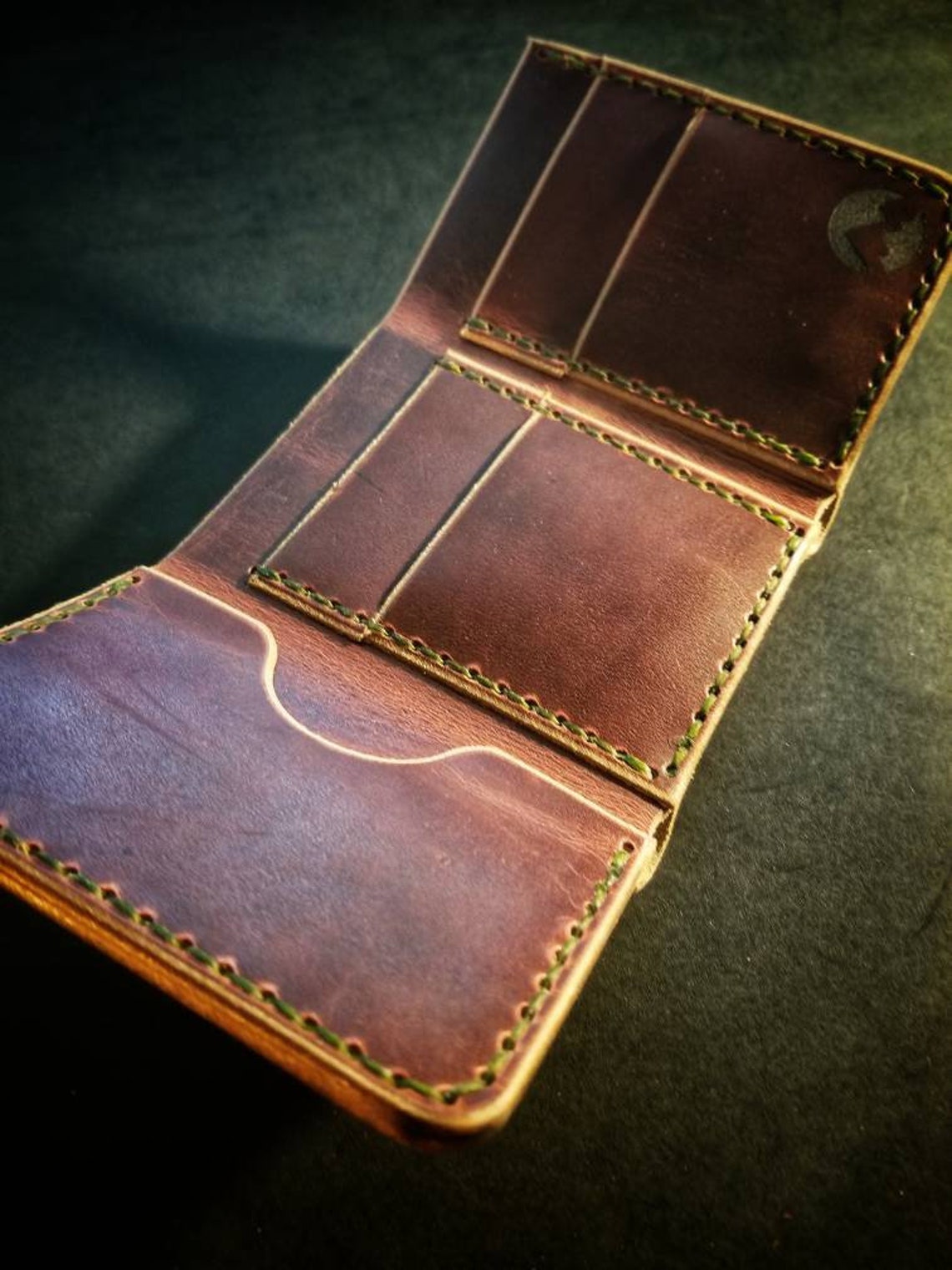 Leather Trifold Wallet Men's Leather Wallet Handmade - Etsy
