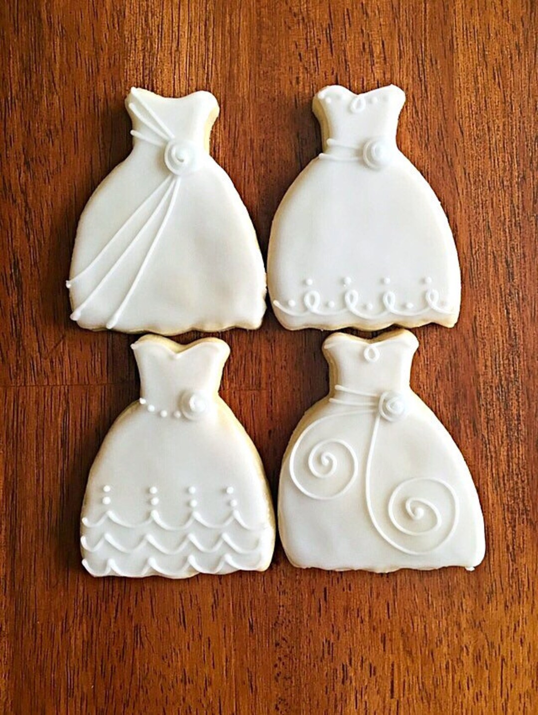 Wedding Dress Cookies - One Dozen - Engagement Party Cookie ...