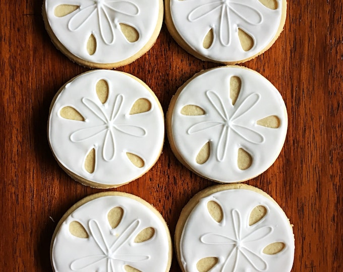 Sand Dollar Cookies - One Dozen - Beach Theme Party Favors ...