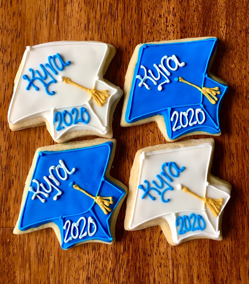 Graduation Cookies - One Dozen - Graduation Cap Cookies - Party Favors ...