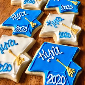 Graduation Cookies - One Dozen - Graduation Cap Cookies - Party Favors ...
