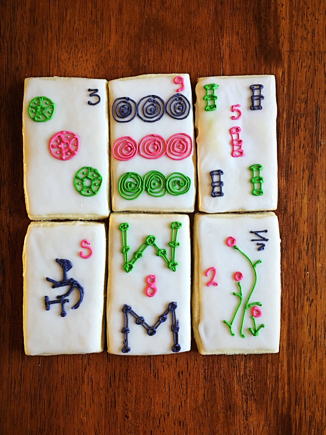 Mahjong Cookies - One Dozen - Mahjong Party Favors - Mah Jong Decorated ...