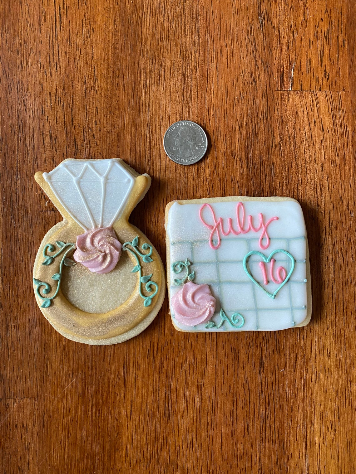 Wedding Cookie Favors Bachelorette Ring Calendar Bride - Etsy