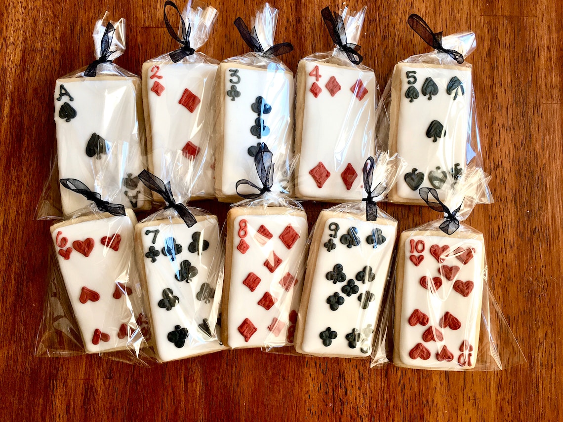 Playing Card Cookies Deck of Cards Bridge Solitaire Poker - Etsy