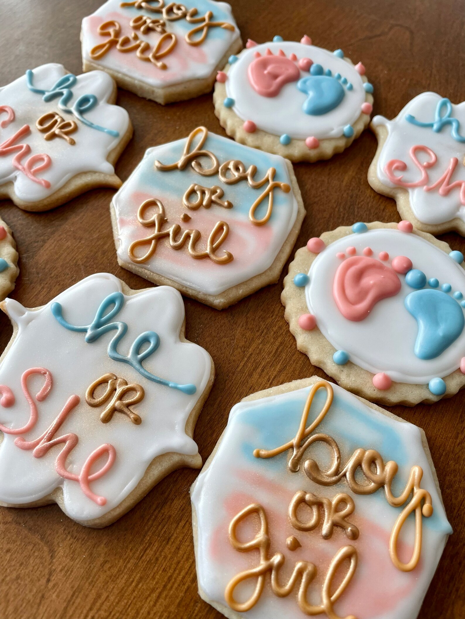 ONE DOZEN Baby Shower Cookies- He or She Baby Shower Favors- Baby Feet ...