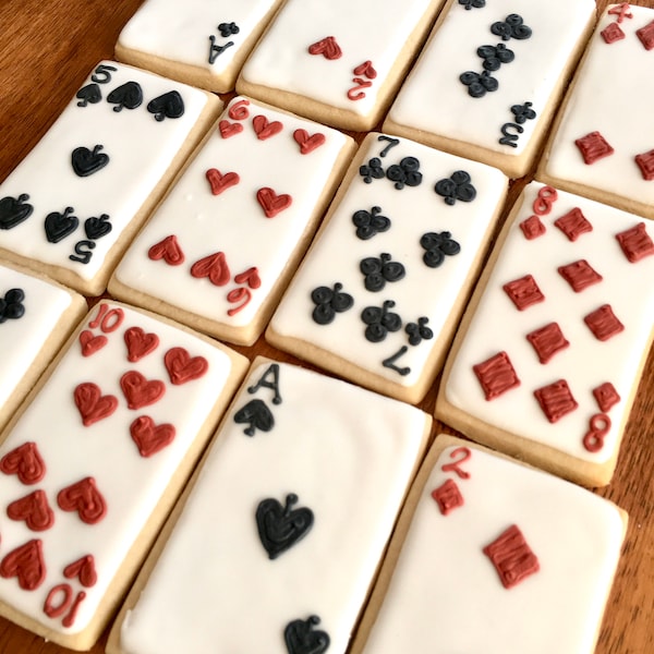 Playing Card Cookies - Etsy
