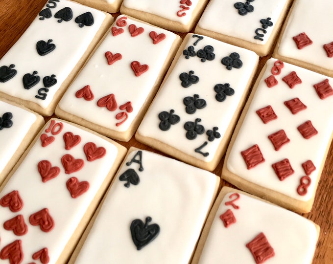 Playing Card Cookies Deck of Cards Bridge Solitaire Poker Rummy Black ...