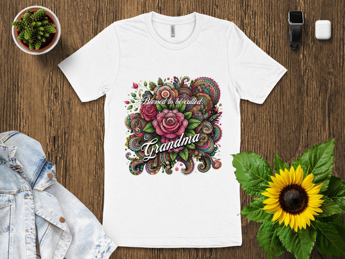 Blessed to Be Called Grandma PNG, Rose Floral Grandma Sublimation ...