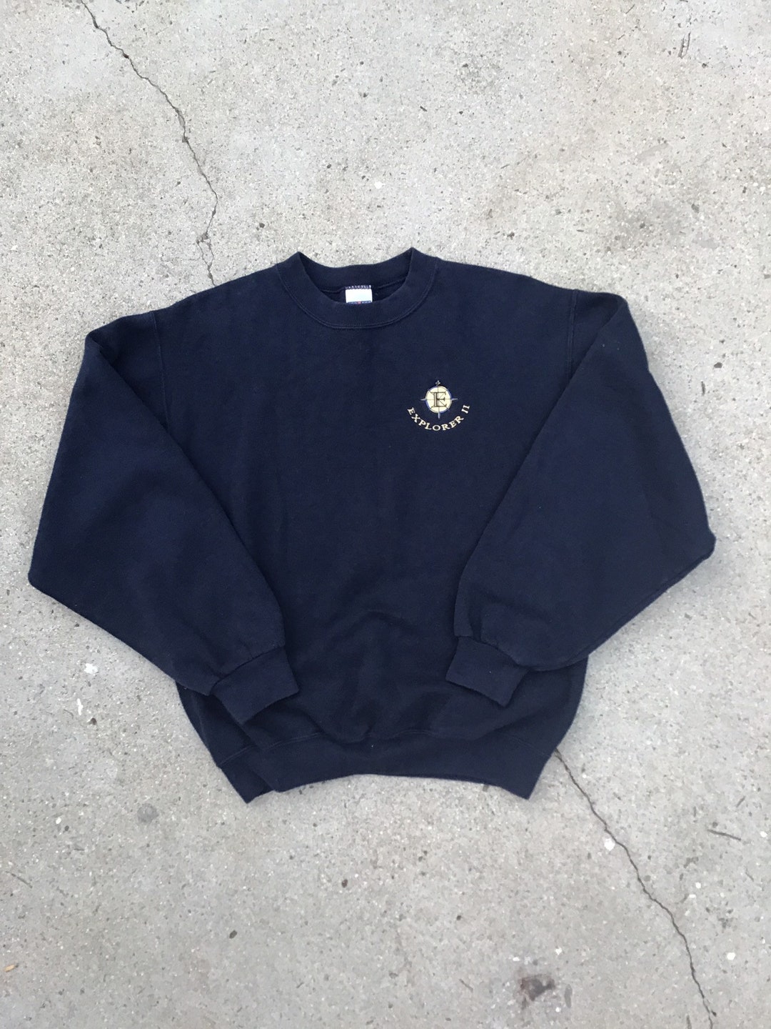 Vintage USA Jerzees Navy Explorer Sweat Shirt - Etsy