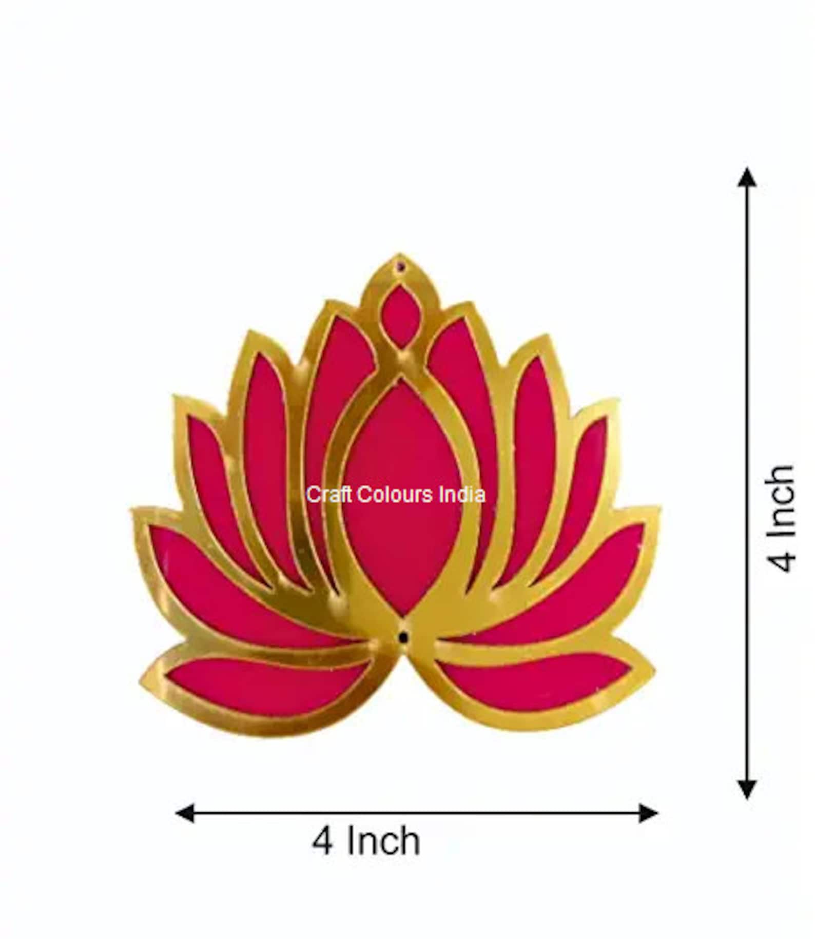 40 Pcs Lotus Flower Cutout, Lotus Cut-out, DIY Rangoli, Decoration for ...