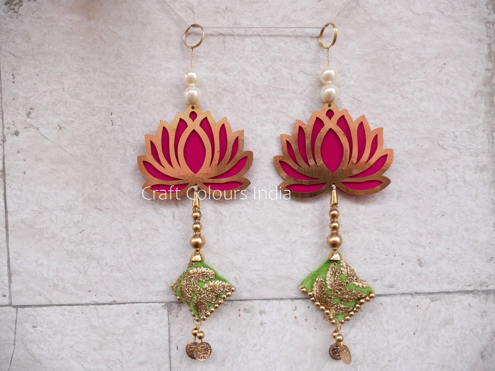 Diwali Decoration Lotus Hangings Lotus Latkans - Etsy