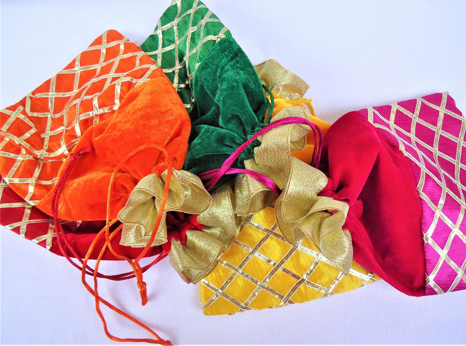 Fast Ship Potli Pouches 50 Drawstring Small Gift Bags Indian | Etsy