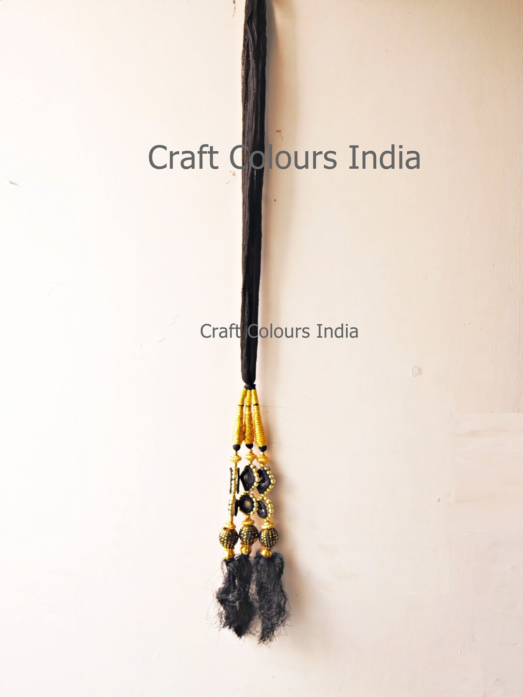 Whole Black Mirror Parandi Hair Accessory, Indian Paranda, Braid ...