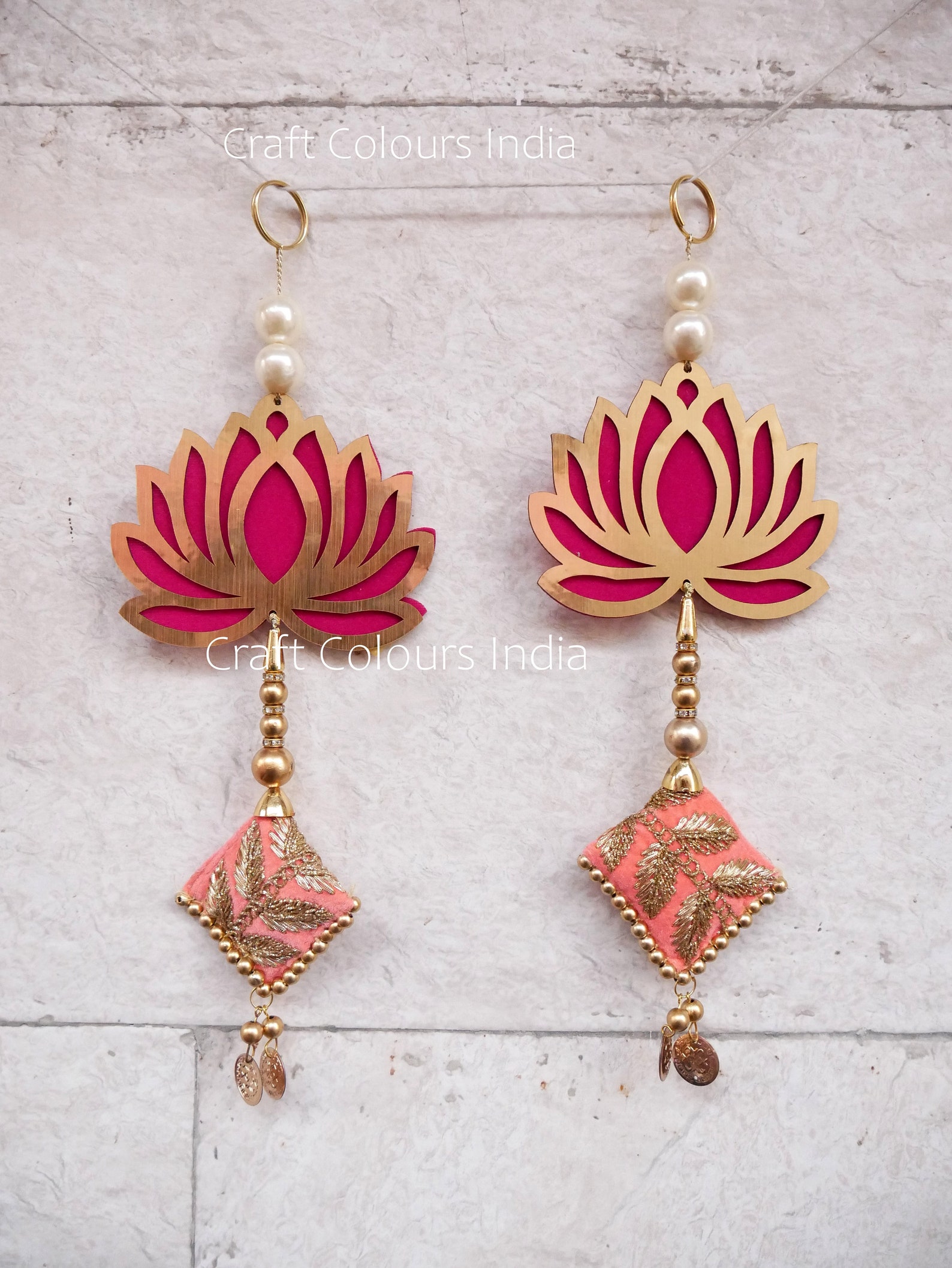 Diwali Decoration Lotus Hangings Lotus Latkans - Etsy