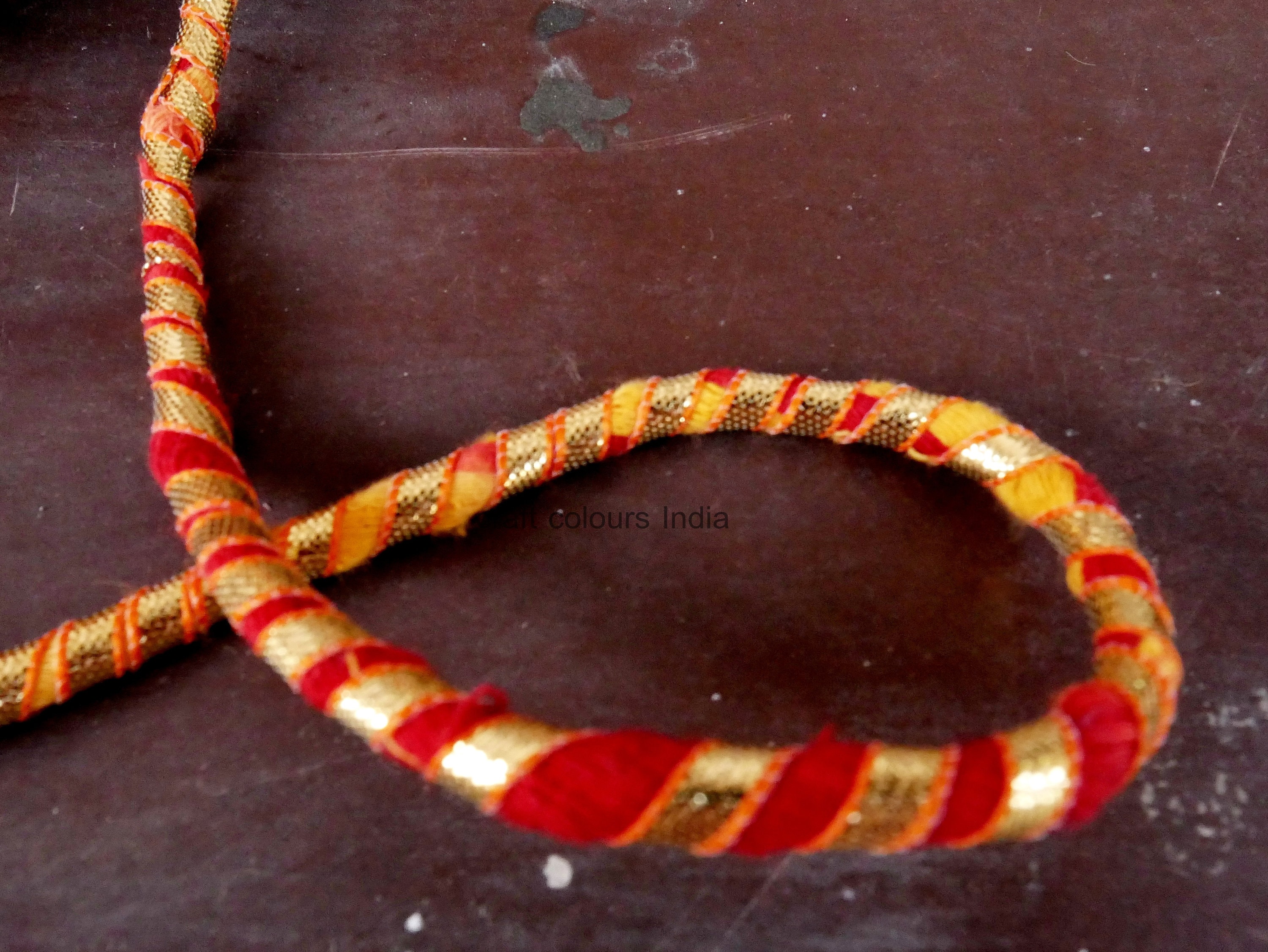 9.1 Yards Gota Rolled Kalava Suraksha Dhaga Red Yellow Raw | Etsy