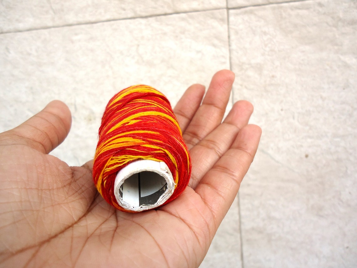 2 Pc Kalava Suraksha/raksha Dhaga Tie on Wrist Red Yellow Raw | Etsy