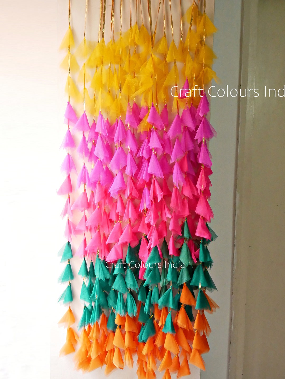 5 Feet Colorful Net Gota Lines for Backdrop Decoration, Indian Wedding ...