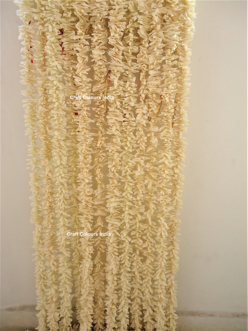 10 Pc 5 Ft White Jasmine Flower Wedding Decoration Garlands, Outdoor ...