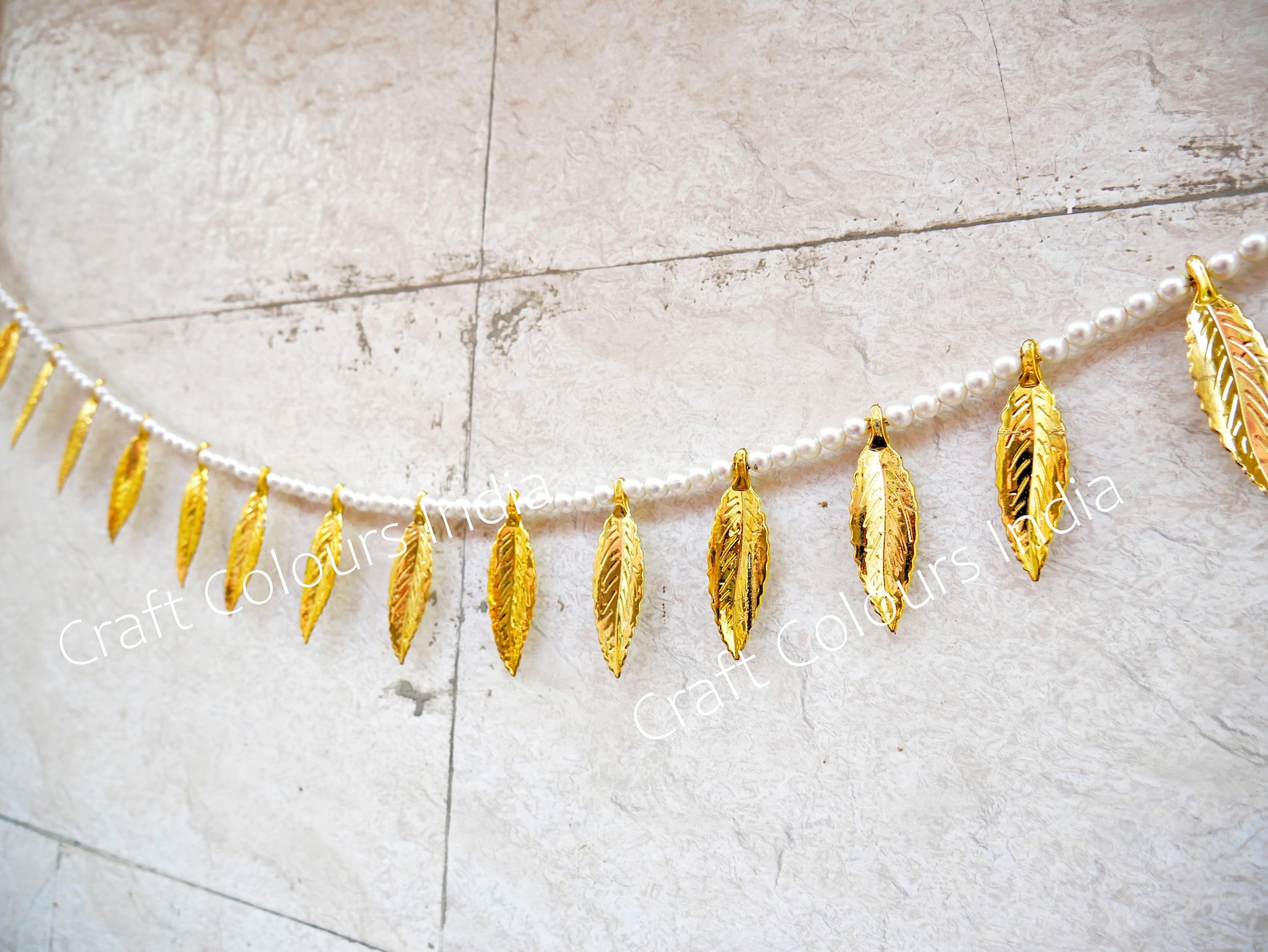Golden Leaf Toran, Indian Goodluck Door Hanging, Wedding Home Decor ...