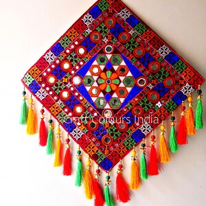 Handmade Kite Mirror Wall Hanging, Bohemian Tassel Decor - Etsy