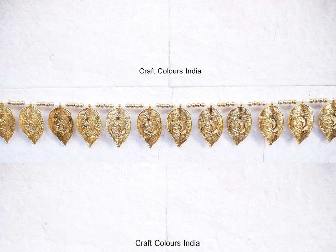 Golden Leaf Toran, Indian Door Hanging, Wedding Home Decor, DIY Kit ...