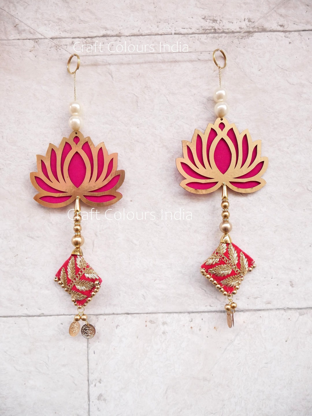 Diwali Decoration Lotus Hangings Lotus Latkans - Etsy