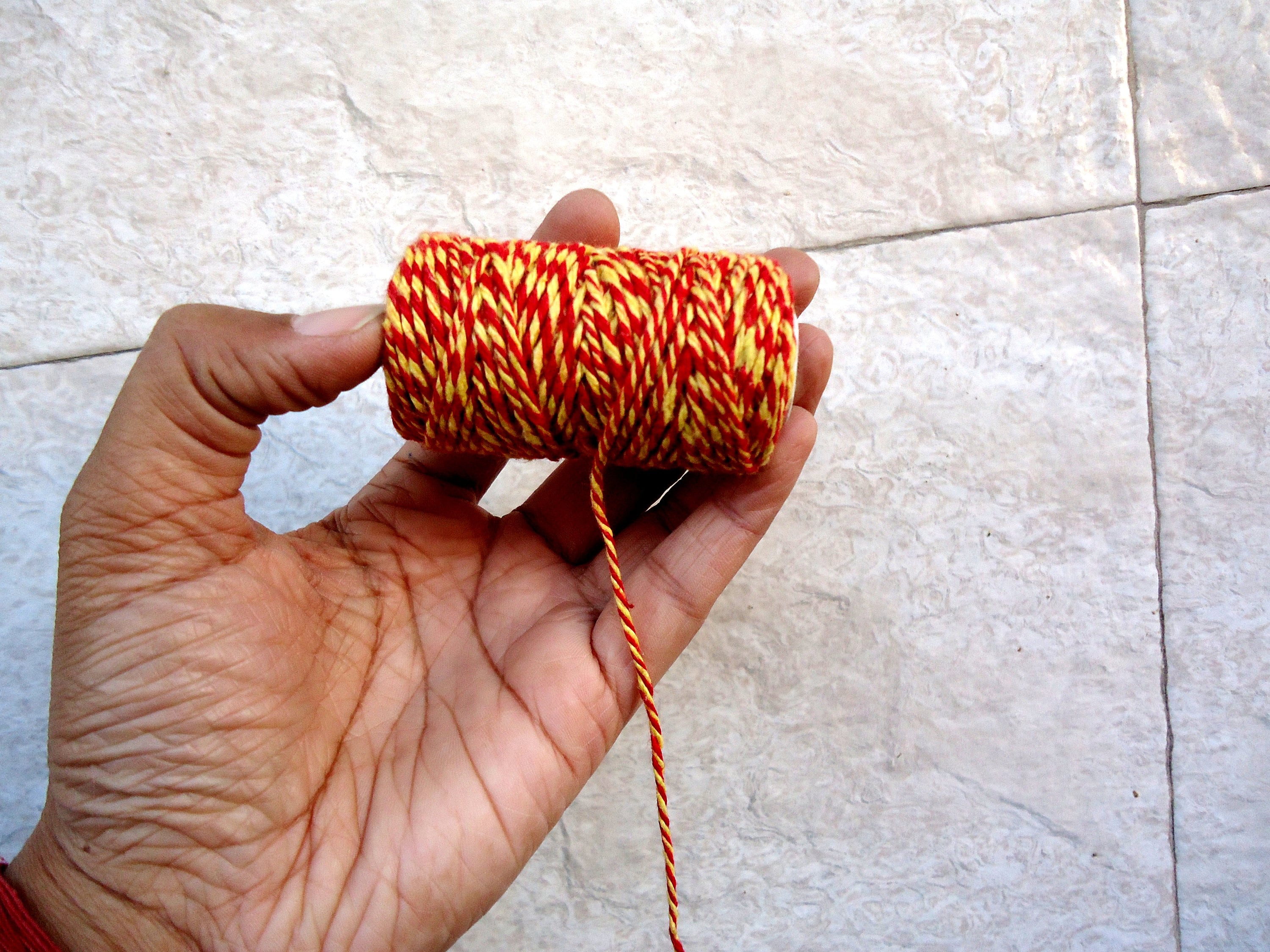 Red Yellow Raw Cotton Moli Thread, Hindu Sacred Raksha Dhaga - Etsy