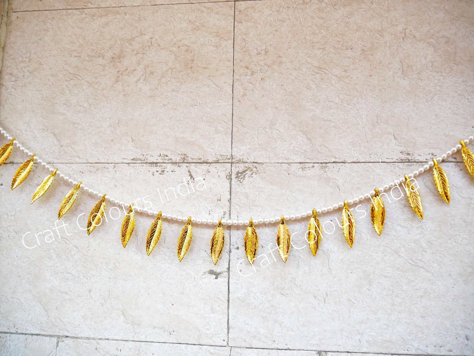 Golden Leaf Toran, Indian Goodluck Door Hanging, Wedding Home Decor ...