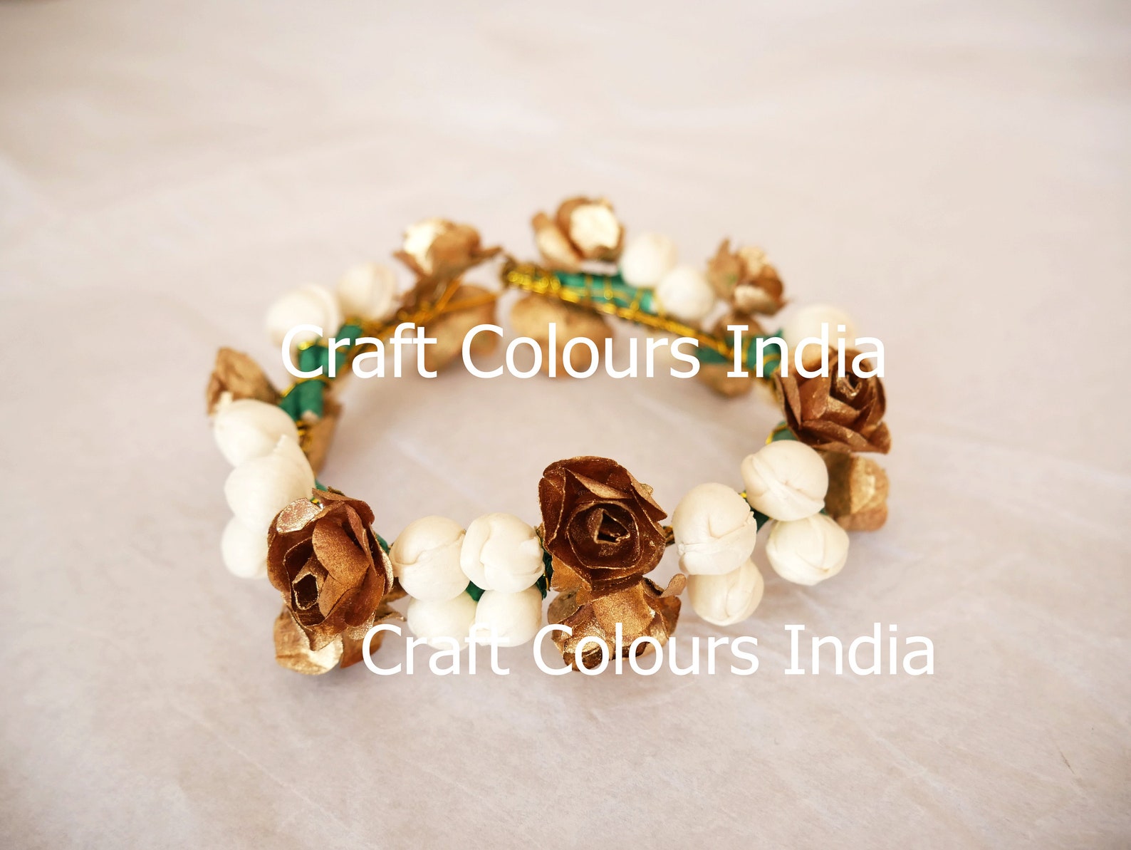 White Jasmine and Red Pink Gold Yellow Rose Gajra Indian | Etsy