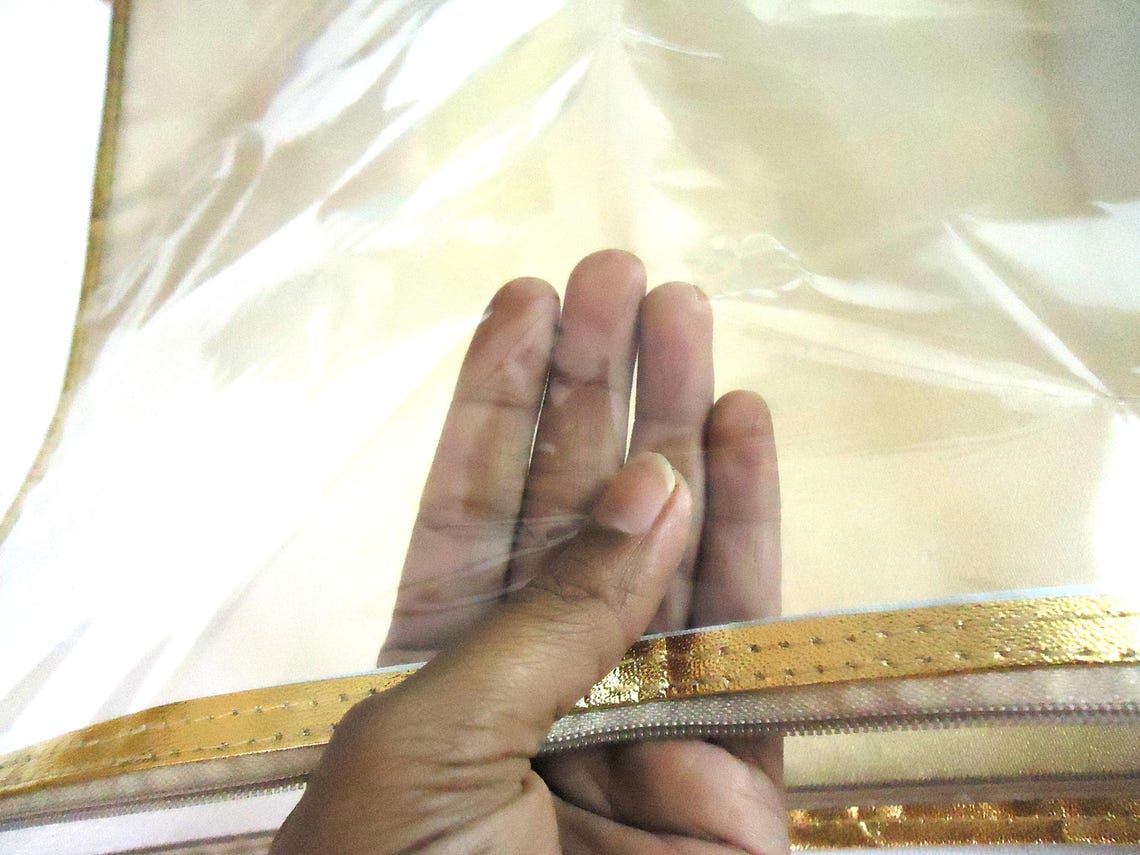 Sari bags saree cover clothes keeping plastic and tissue | Etsy