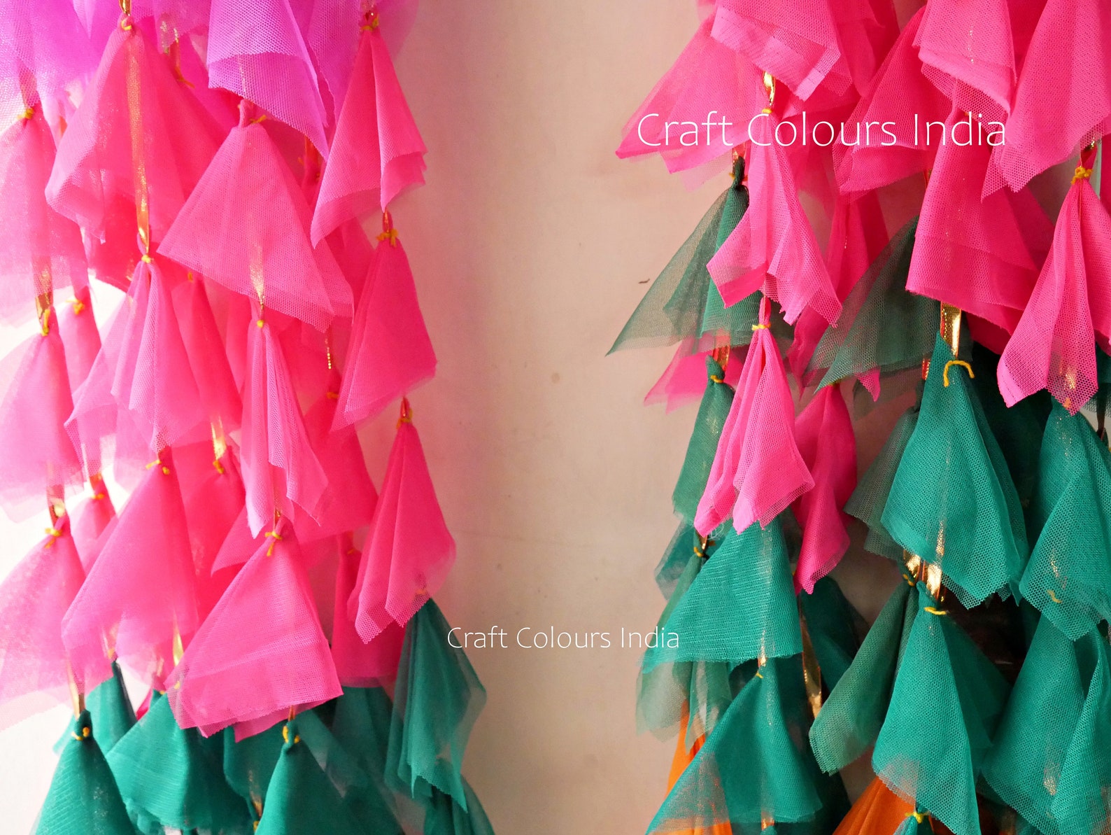 Colorful Net Garland, Indian Wedding Backdrop, Gota Lace (5 Feet) - Etsy