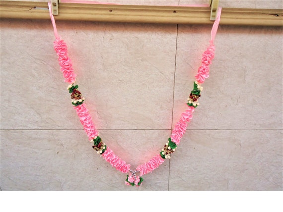 Light Pink Ribbon Puja Garland Photo Garland Idol or Statue | Etsy