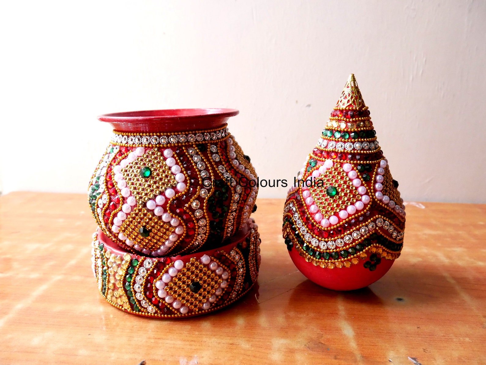 Diwali Decoration Wedding Decoration Kalash Set Decorated - Etsy