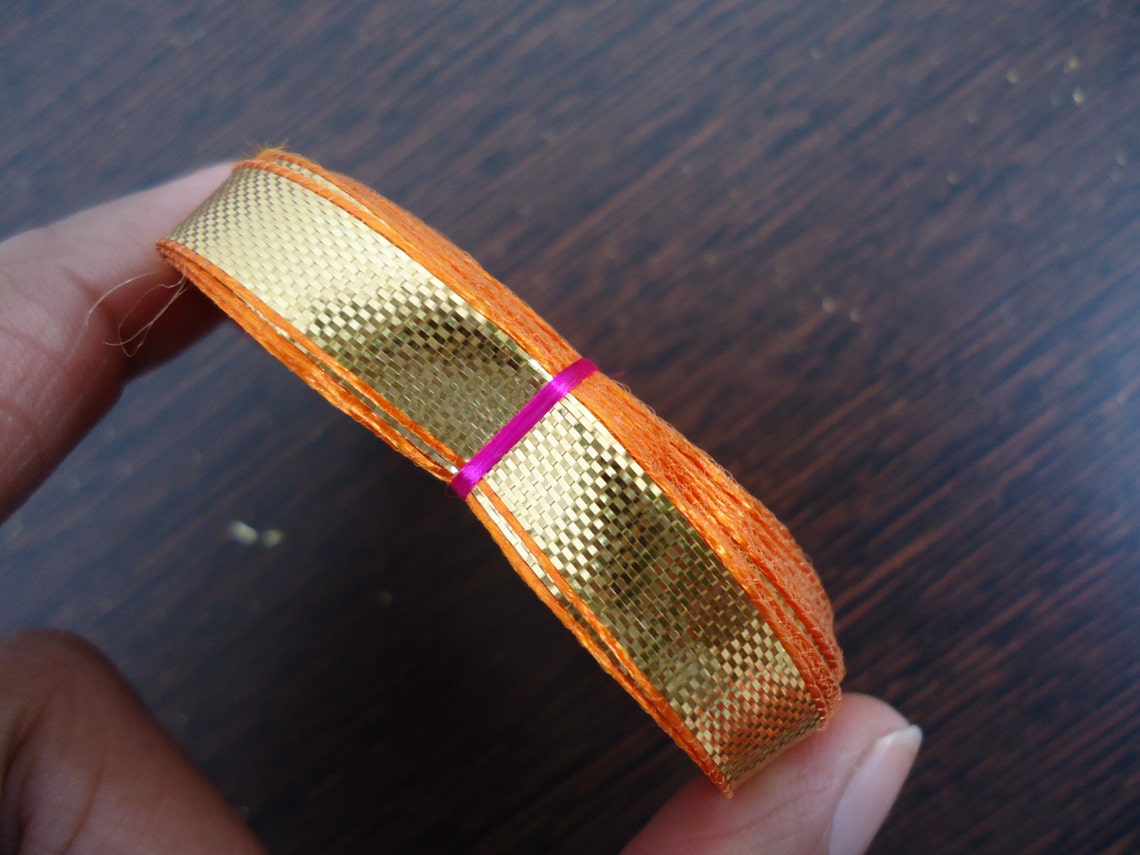 20 Yards Gota Ribbon Golden Trim Indian Gota Gota Patti | Etsy