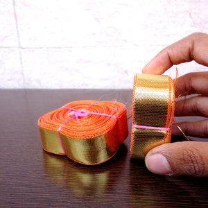 20 Yard Medium Width Gota Ribbon, Golden Trim, Indian Gota, Gota Patti ...