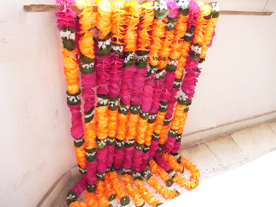 50 Pcs 5 Ft Wedding Decoration Garlands, Floral Diwali Decoration ...