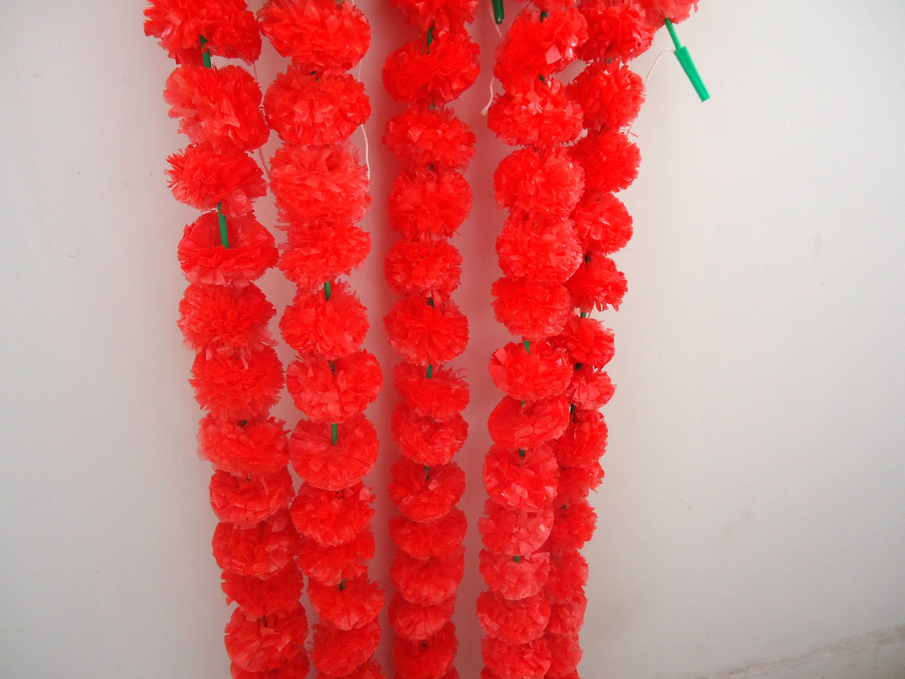 2 fresh like artificial marigold flower string party backdrop | Etsy