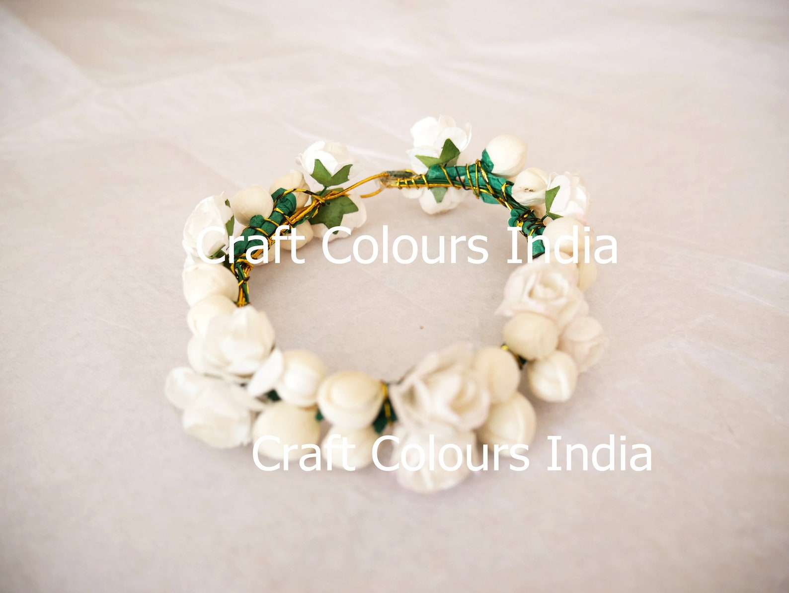 White Jasmine and Red Pink Gold Yellow Rose Gajra Indian | Etsy