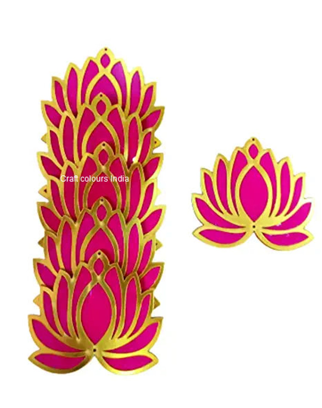 10 Pc Lotus Flower Cutout, Lotus Cut-out, DIY Rangoli, Decoration for ...